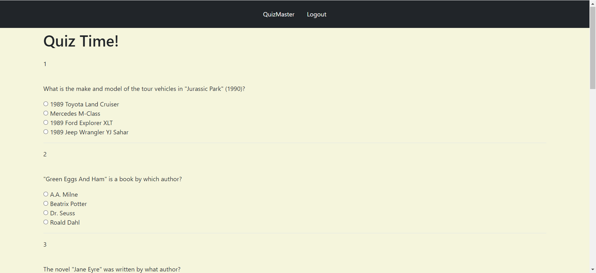 Quiz-Master Landing Page | Quiz-master-landing-page